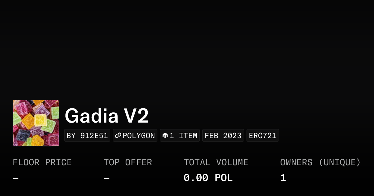 Gadia V2 - Collection | OpenSea