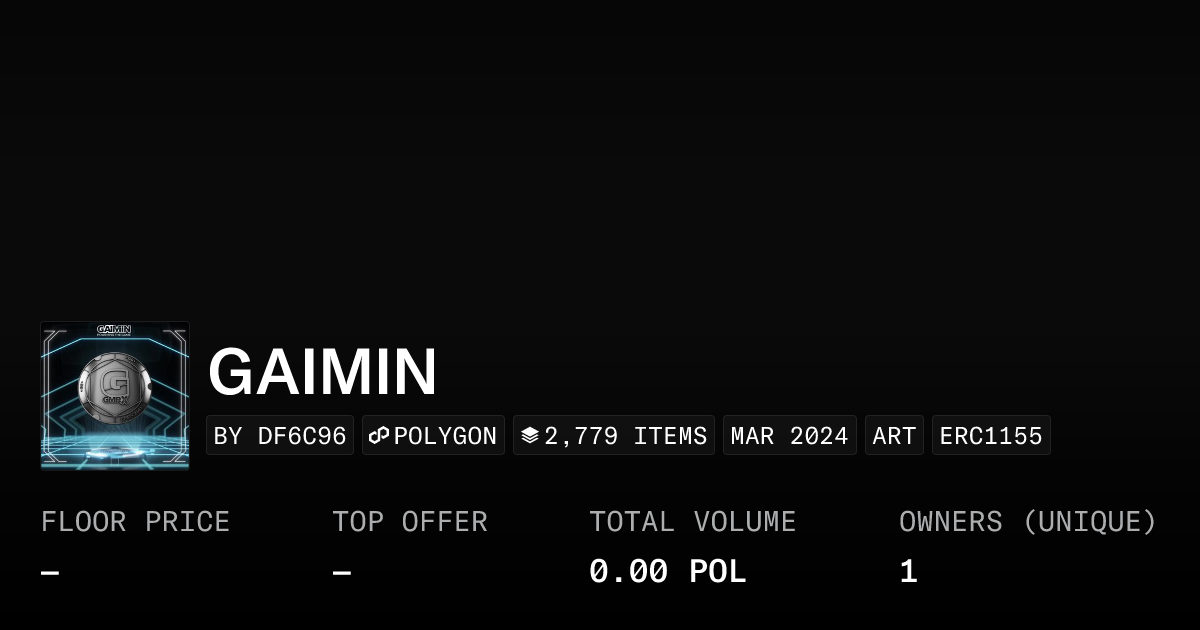 GAIMIN - Collection | OpenSea