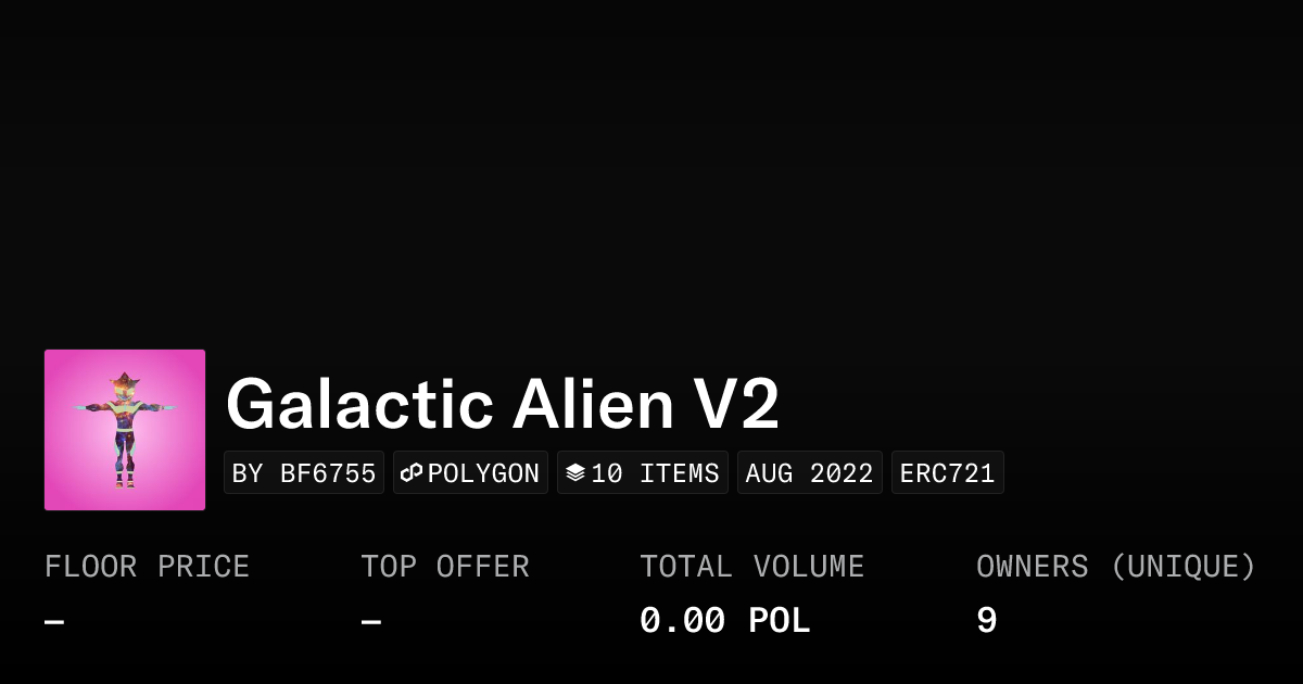 Galactic Alien V2 - Collection | OpenSea