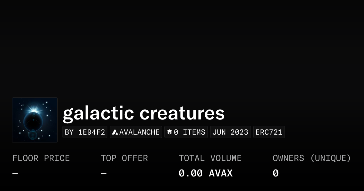 galactic creatures - Collection | OpenSea