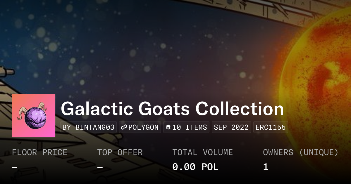 Galactic Goats Collection - Collection | OpenSea