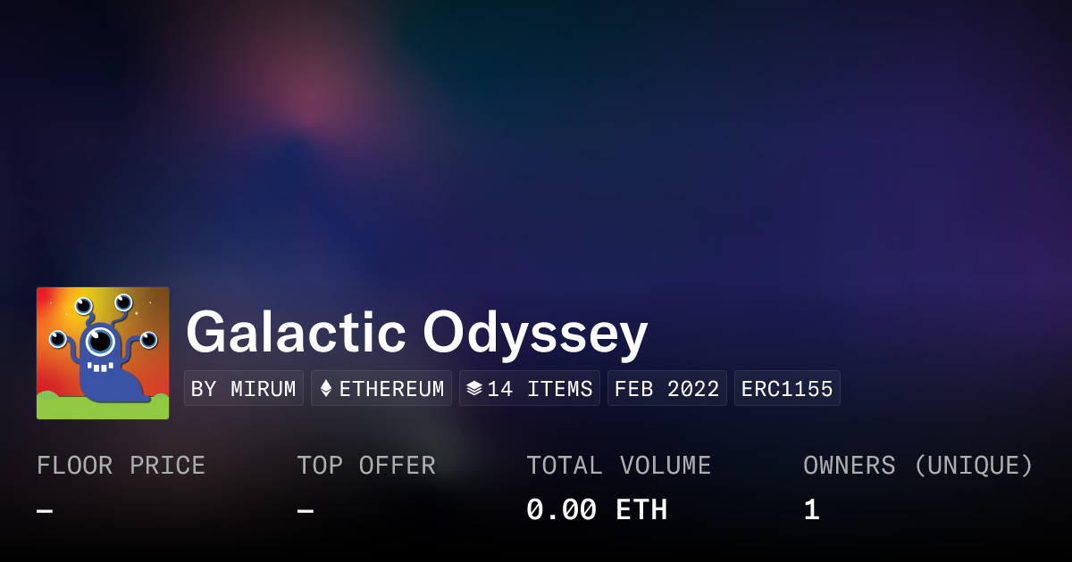 Galactic Odyssey - Collection | OpenSea
