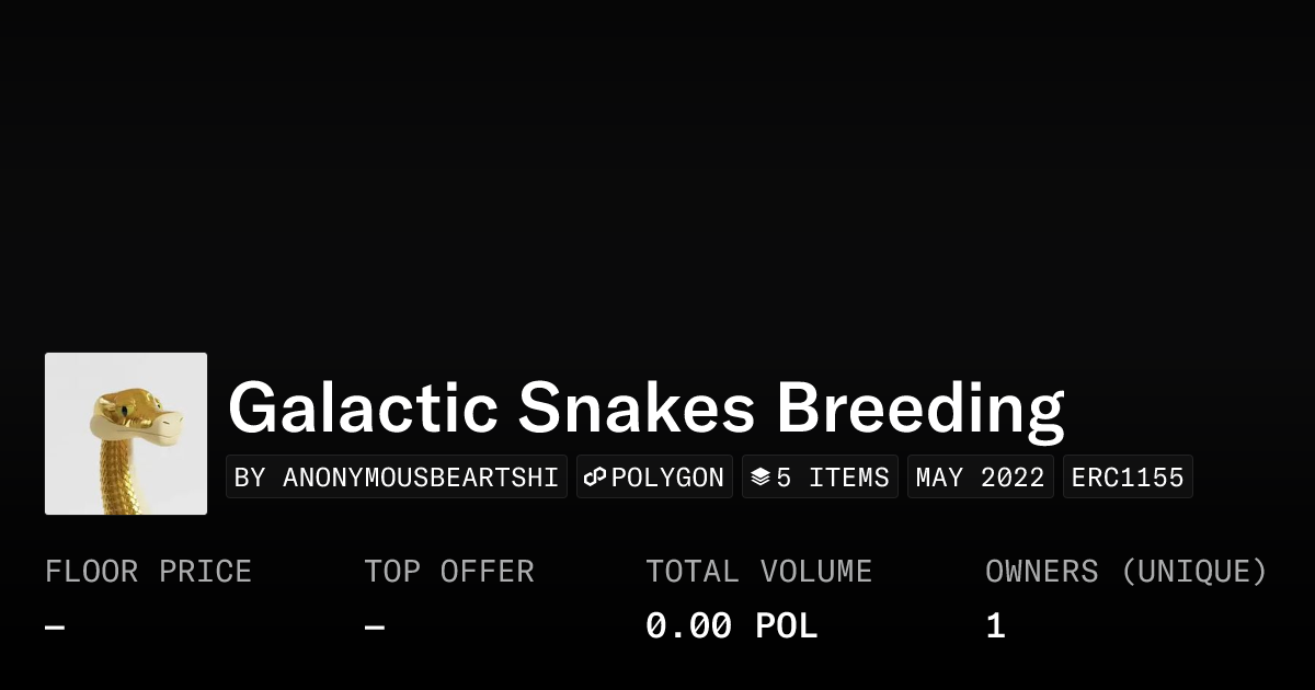 Galactic Snakes Breeding - Collection | OpenSea