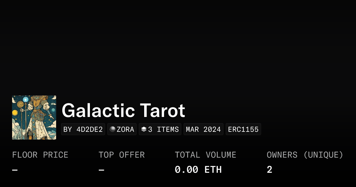 Galactic Tarot - Collection | OpenSea