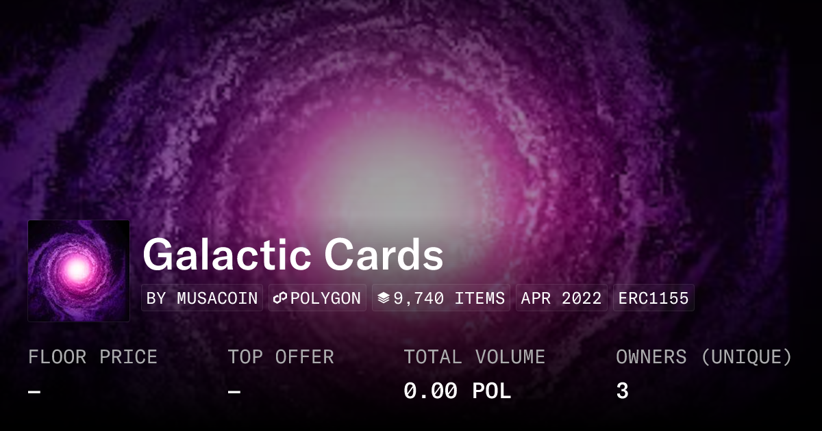Galactic Cards - Collection | OpenSea