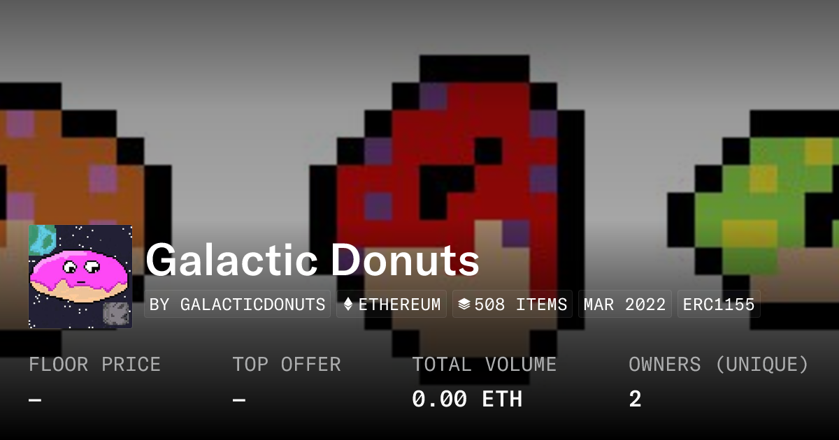 Galactic Donuts - Collection | OpenSea