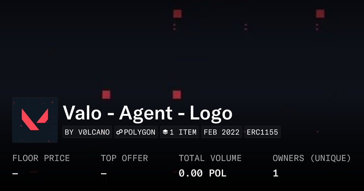 Valo - Agent - Logo - Collection | OpenSea