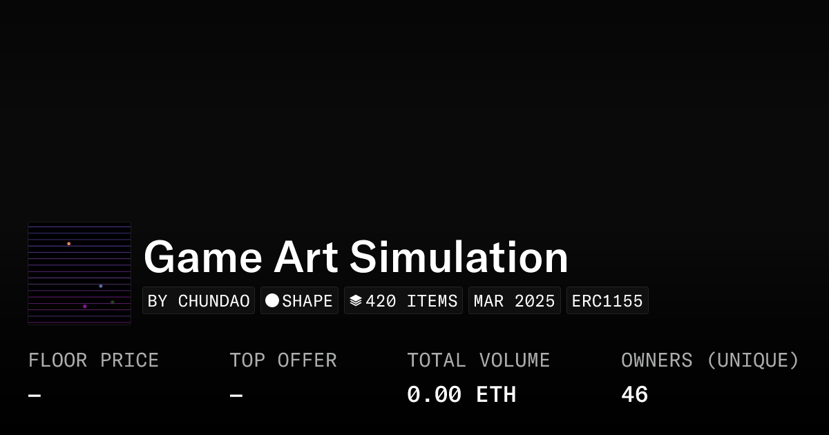 Game Art Simulation - Collection | OpenSea