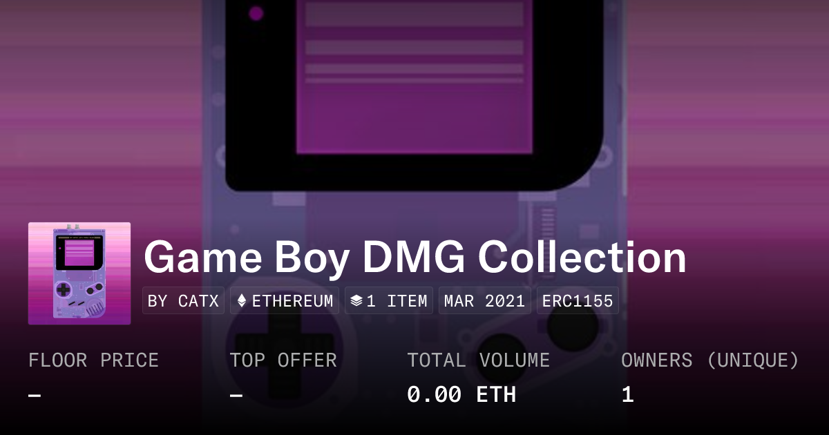 Game Boy DMG Collection - Collection | OpenSea