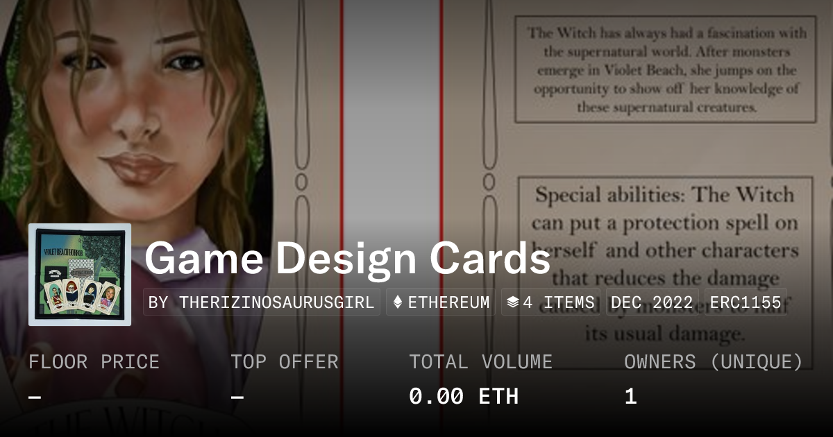 Game Design Cards - Collection | OpenSea