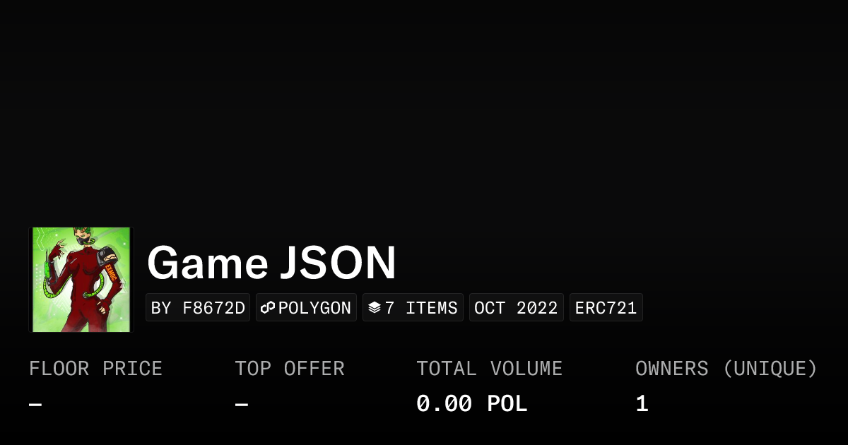 Game JSON - Collection | OpenSea
