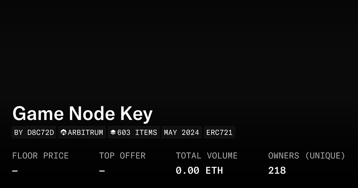 Game Node Key - Collection | OpenSea