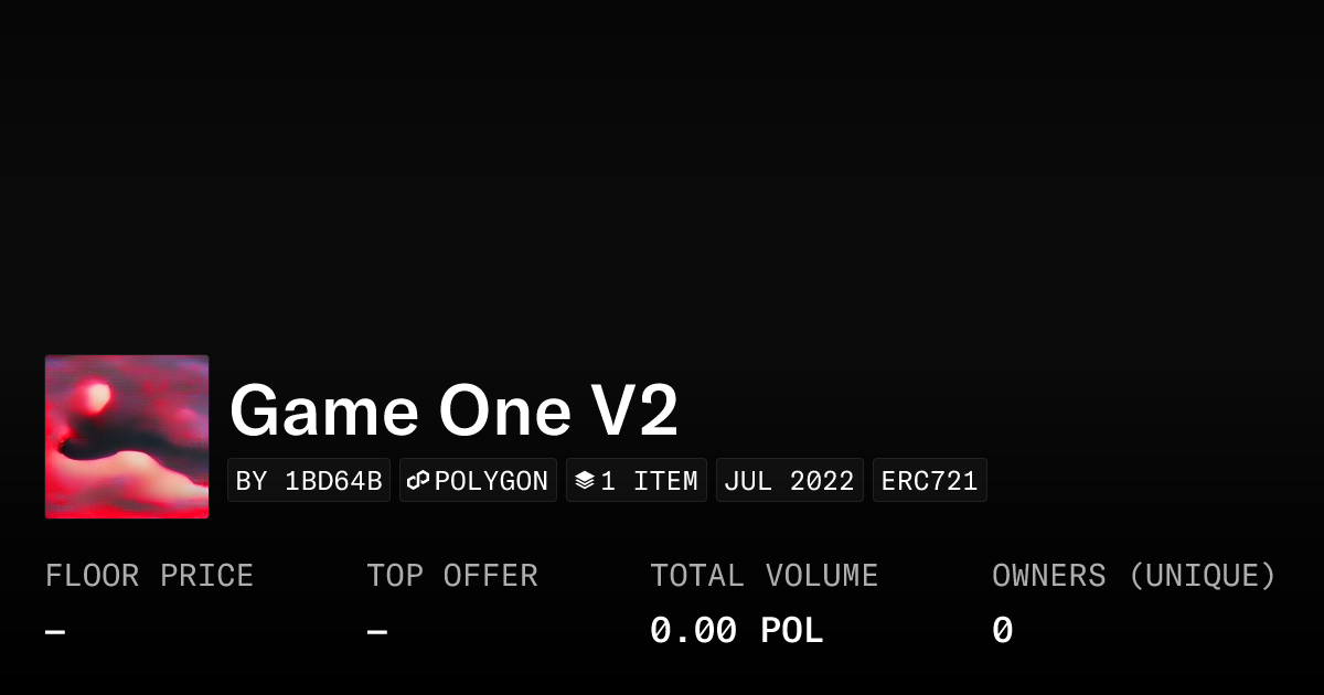 Game One V2 - Collection | OpenSea