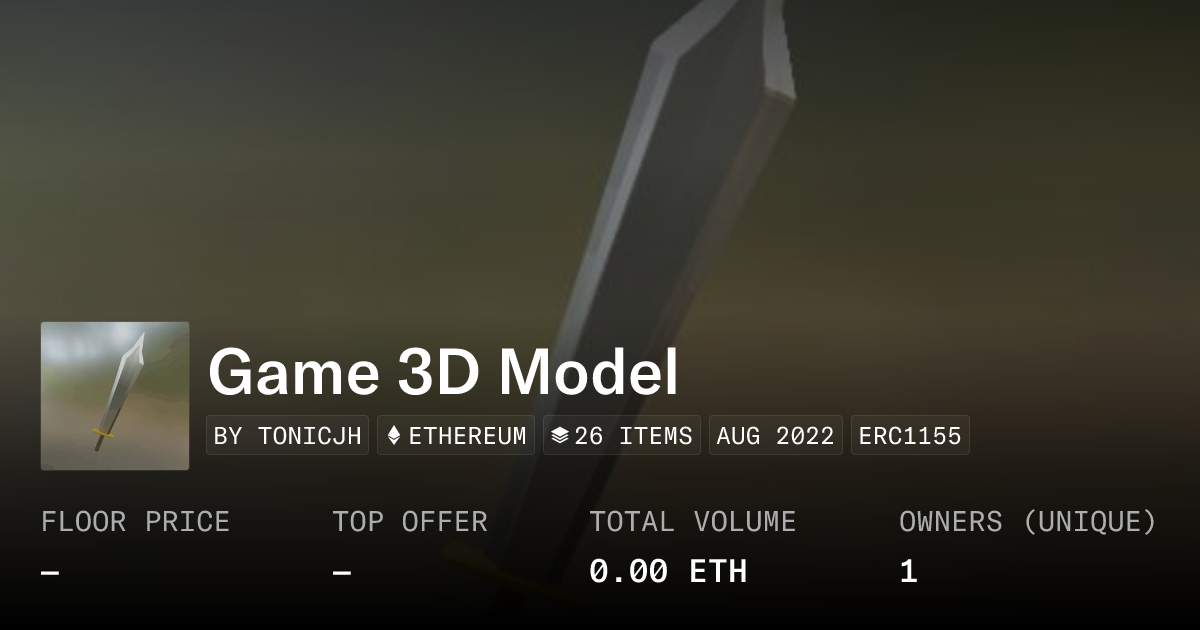 Game 3D Model - Collection | OpenSea