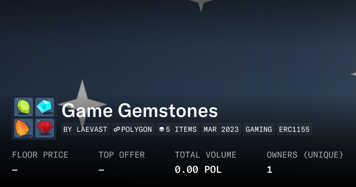 Game Gemstones - Collection | OpenSea