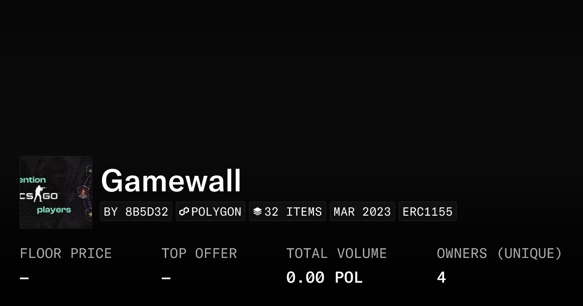 Gamewall - Collection | OpenSea