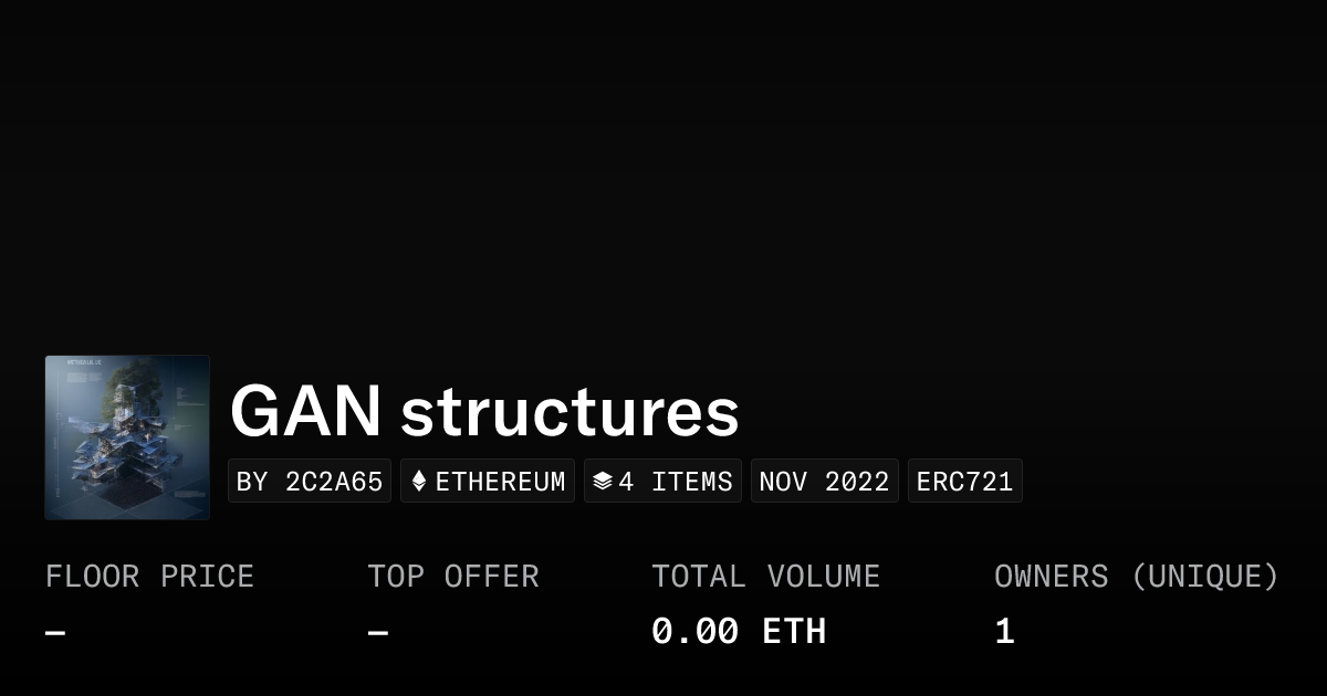 GAN structures - Collection | OpenSea