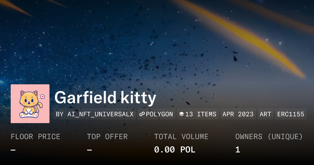 Garfield kitty - Collection | OpenSea