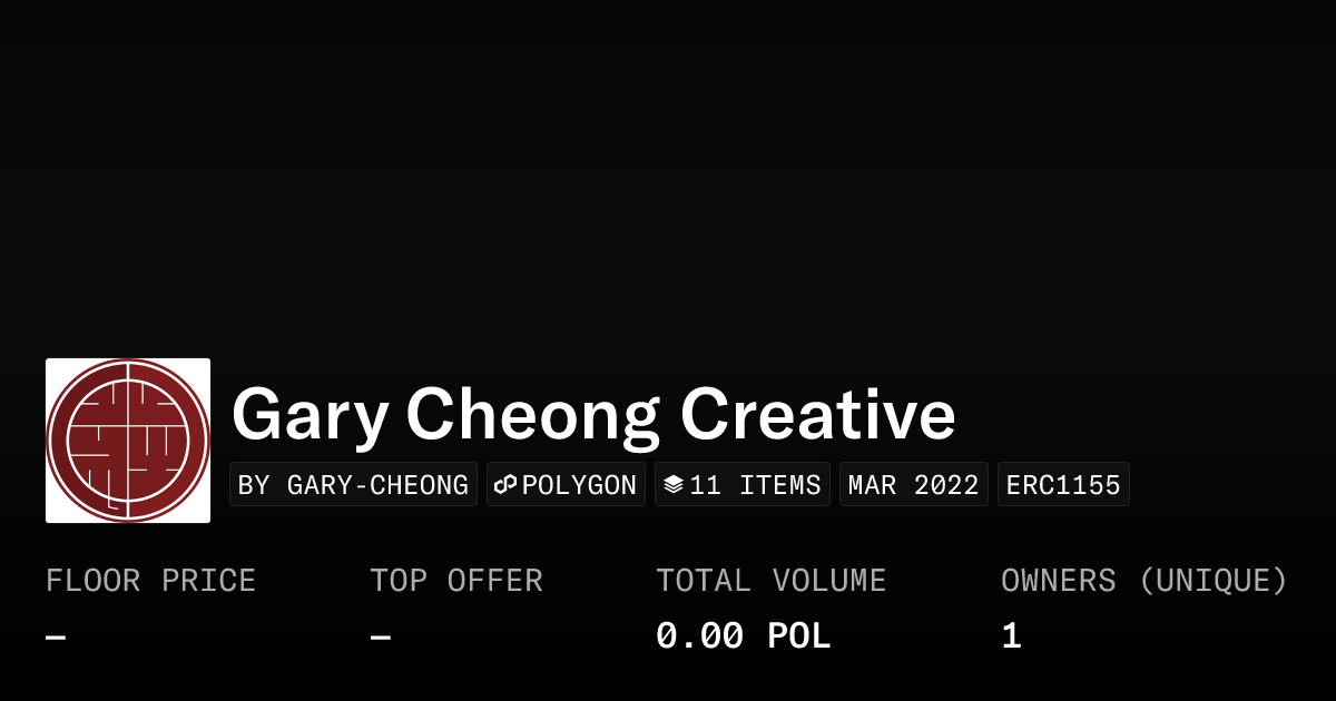 Gary Cheong Creative - Collection | OpenSea
