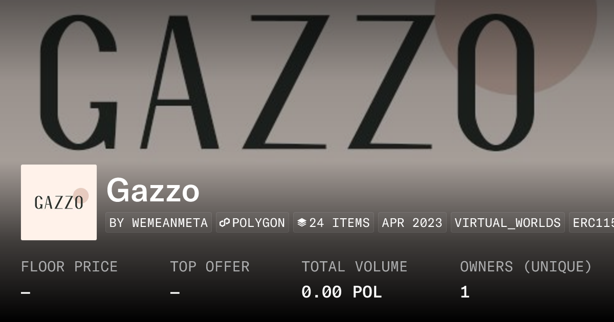Gazzo - Collection | OpenSea