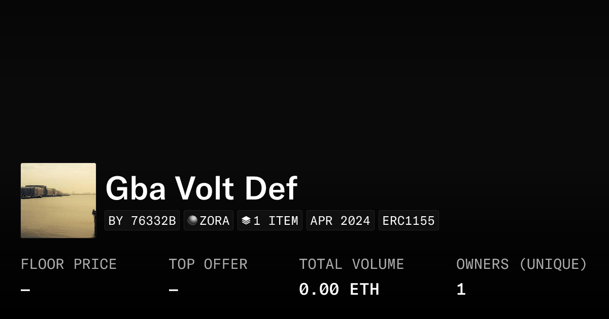 Gba Volt Def - Collection | OpenSea