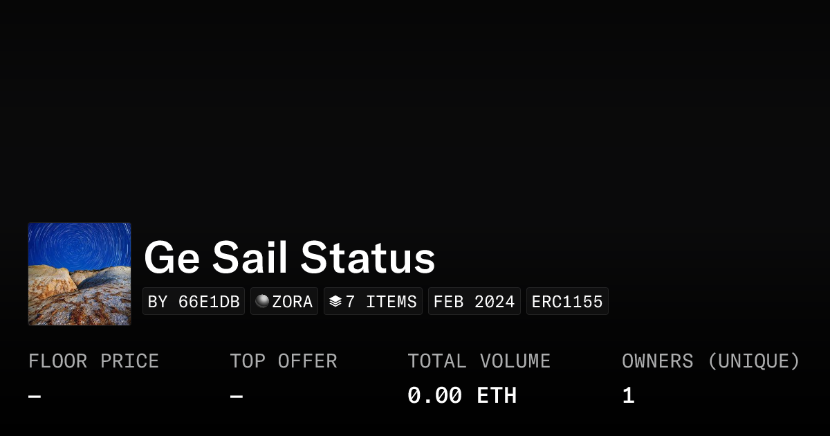 Ge Sail Status - Collection | OpenSea
