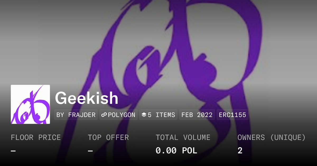 Geekish - Collection | OpenSea