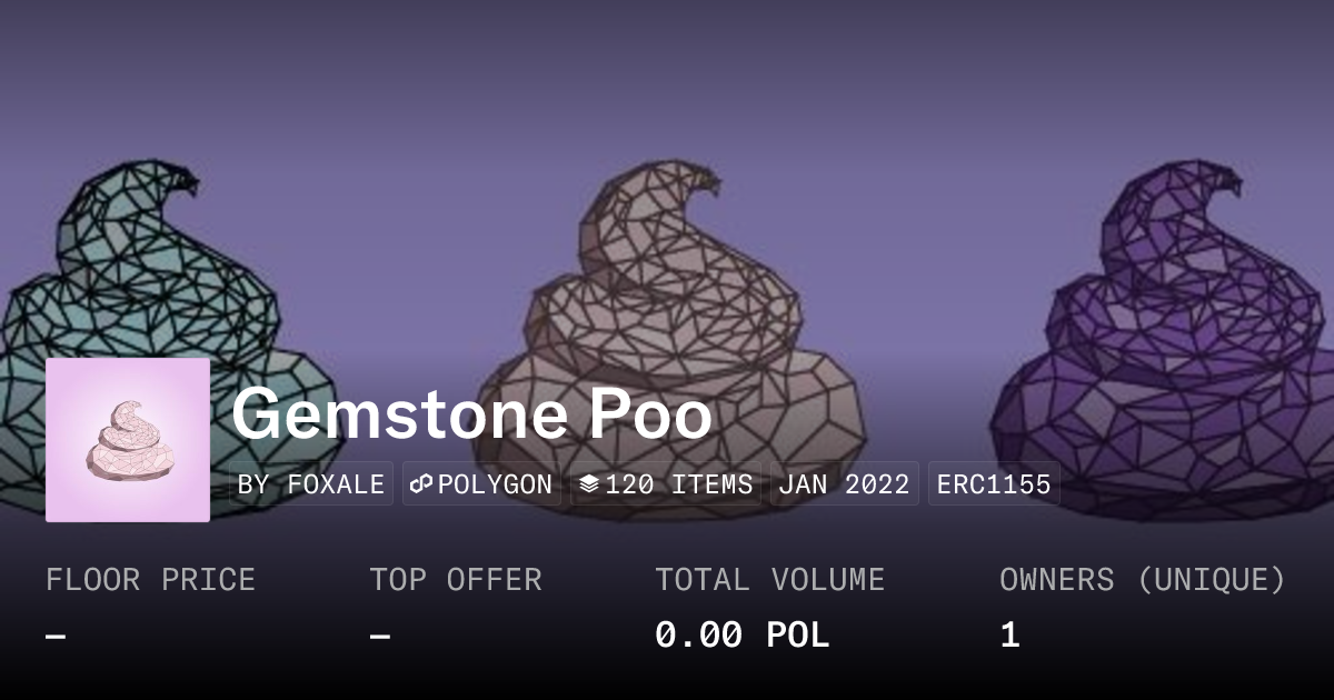 Gemstone Poo - Collection | OpenSea