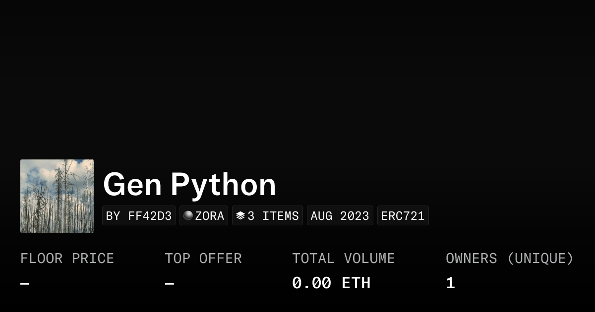 Gen Python - Collection | OpenSea