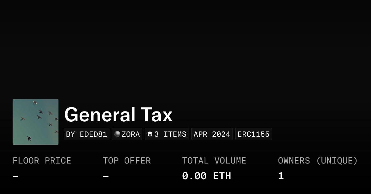 General Tax - Collection | OpenSea