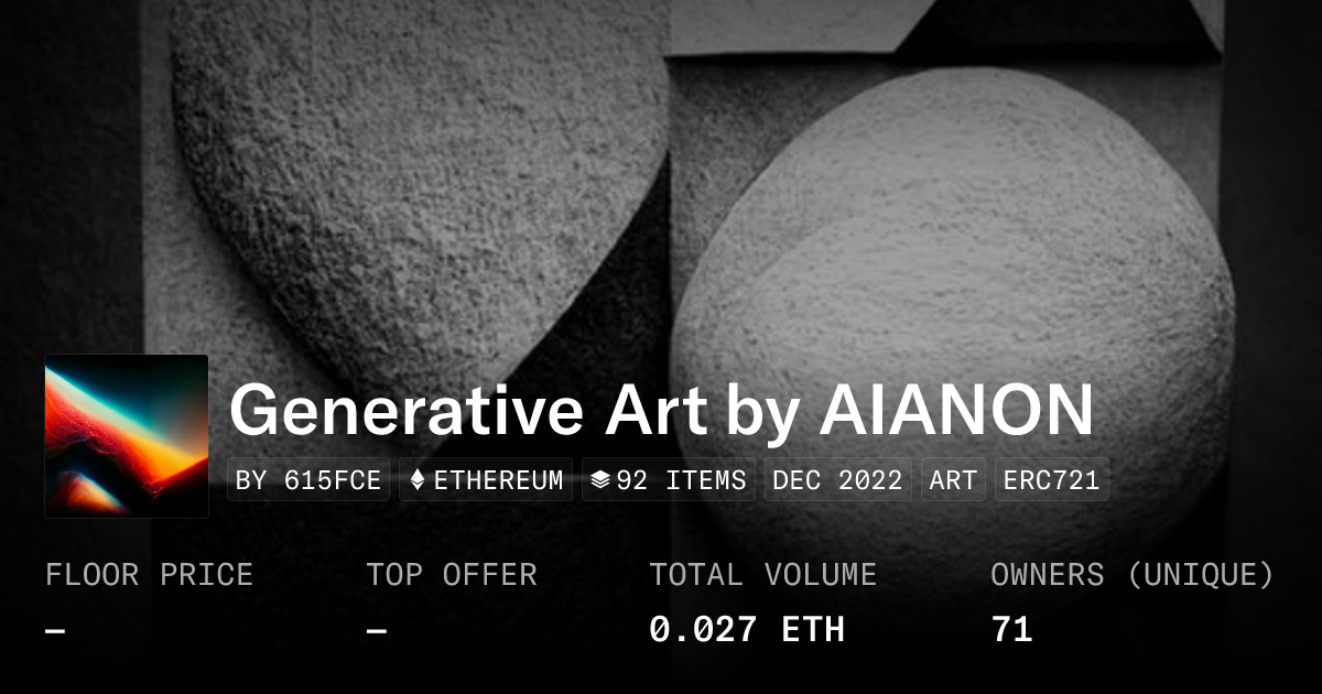 Generative Art by AIANON - Collection | OpenSea