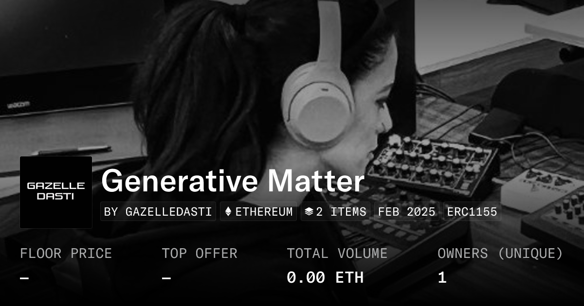 Generative Matter - Collection | OpenSea