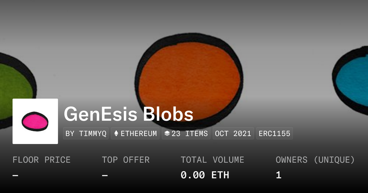 GenEsis Blobs - Collection | OpenSea