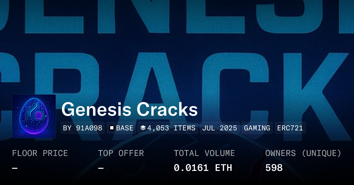 Genesis Cracks - Collection | OpenSea