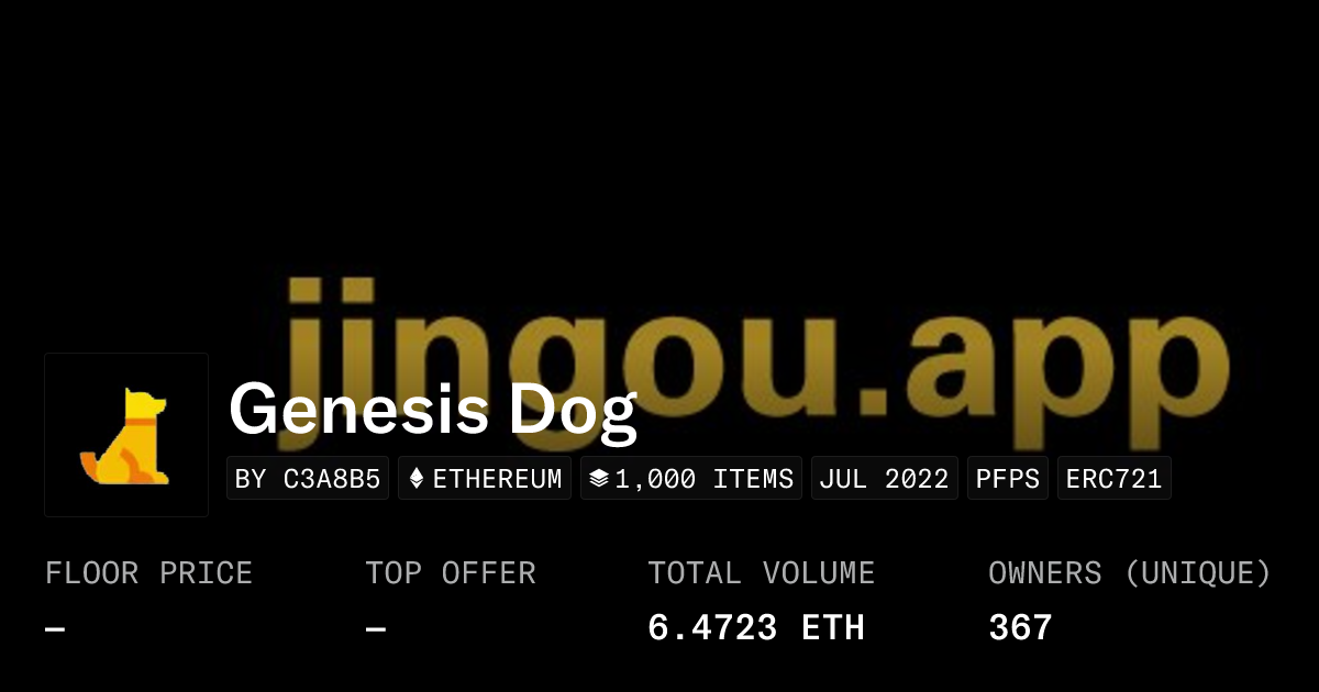 Genesis Dog - Collection | OpenSea
