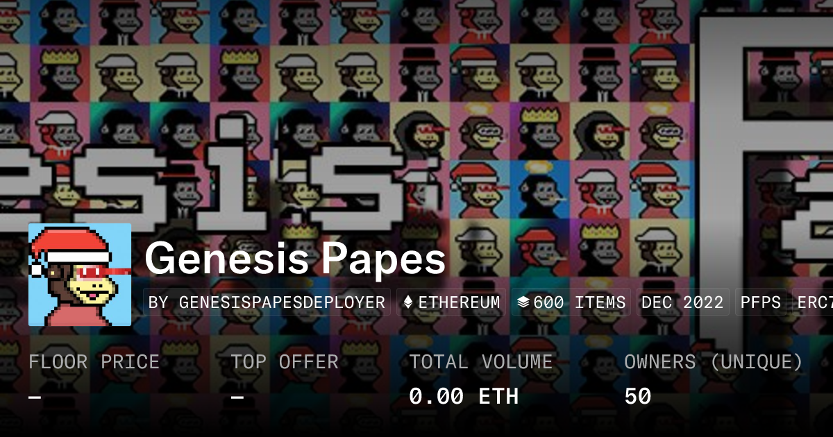 Genesis Papes - Collection | OpenSea