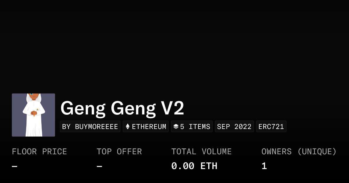 Geng Geng V2 - Collection | OpenSea