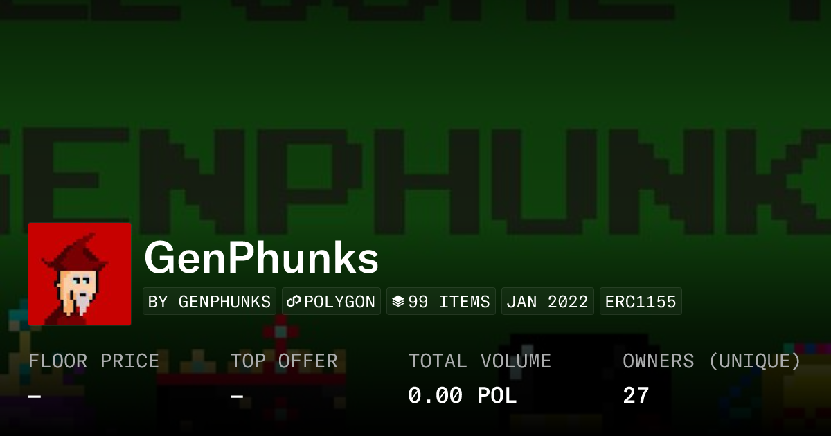 GenPhunks - Collection | OpenSea