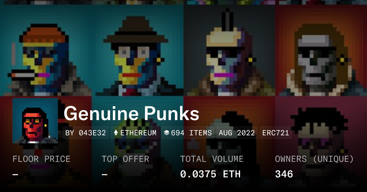 Genuine Punks - Collection | OpenSea