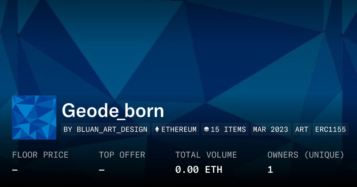 Geode_born - Collection | OpenSea