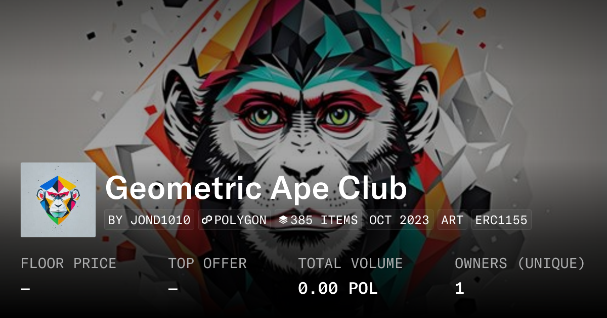 Geometric Ape Club - Collection | OpenSea