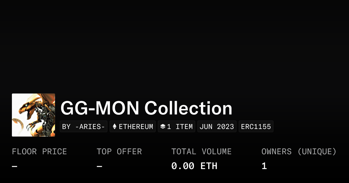 GG-MON Collection - Collection | OpenSea