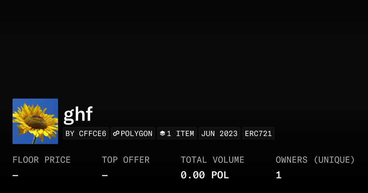 ghf - Collection | OpenSea