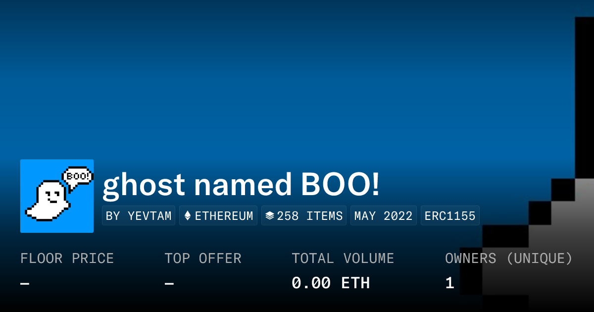 ghost named BOO! - Collection | OpenSea