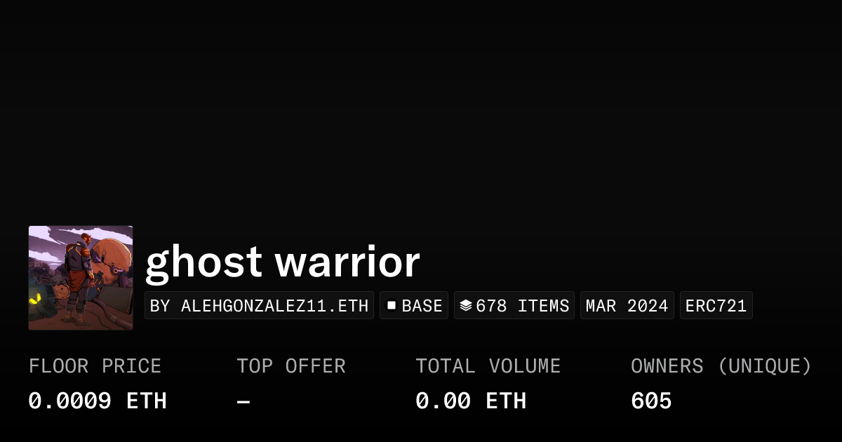 ghost warrior - Collection | OpenSea
