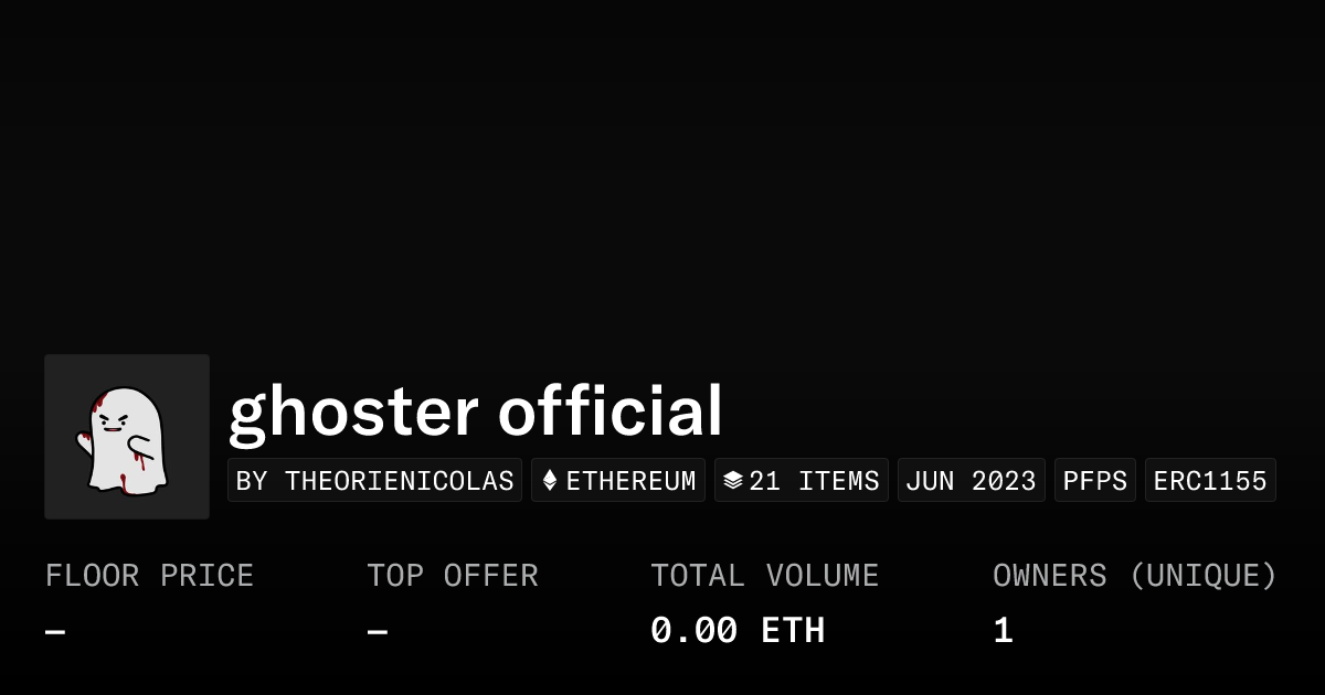 ghoster official - Collection | OpenSea