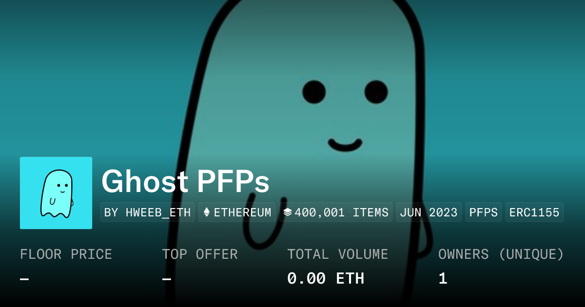 Ghost PFPs - Collection | OpenSea
