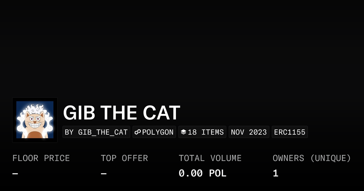 GIB THE CAT - Collection | OpenSea
