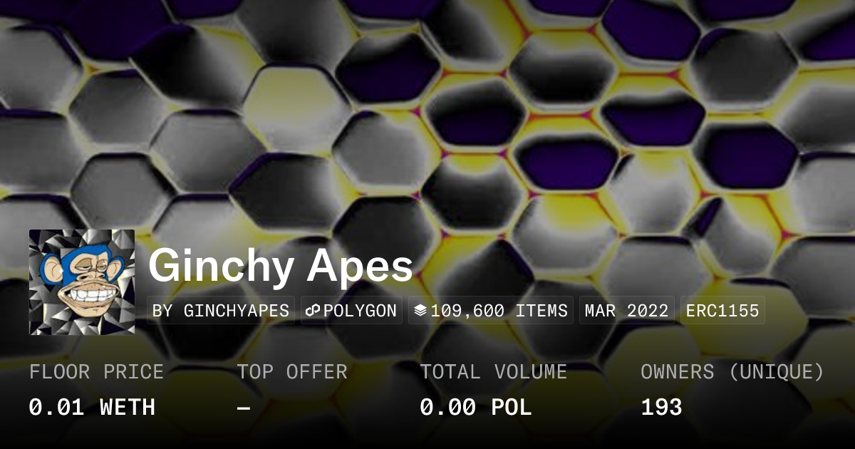 Ginchy Apes - Collection | OpenSea