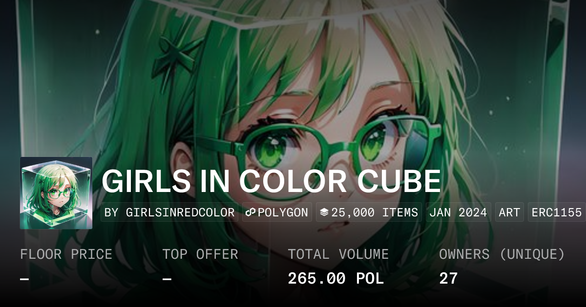 GIRLS IN COLOR CUBE - Collection | OpenSea